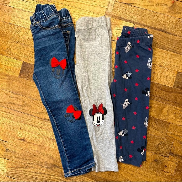 Disney | Bottoms | Lot Of 3 Minnie Pants For Toddler Girl Size 3t ...